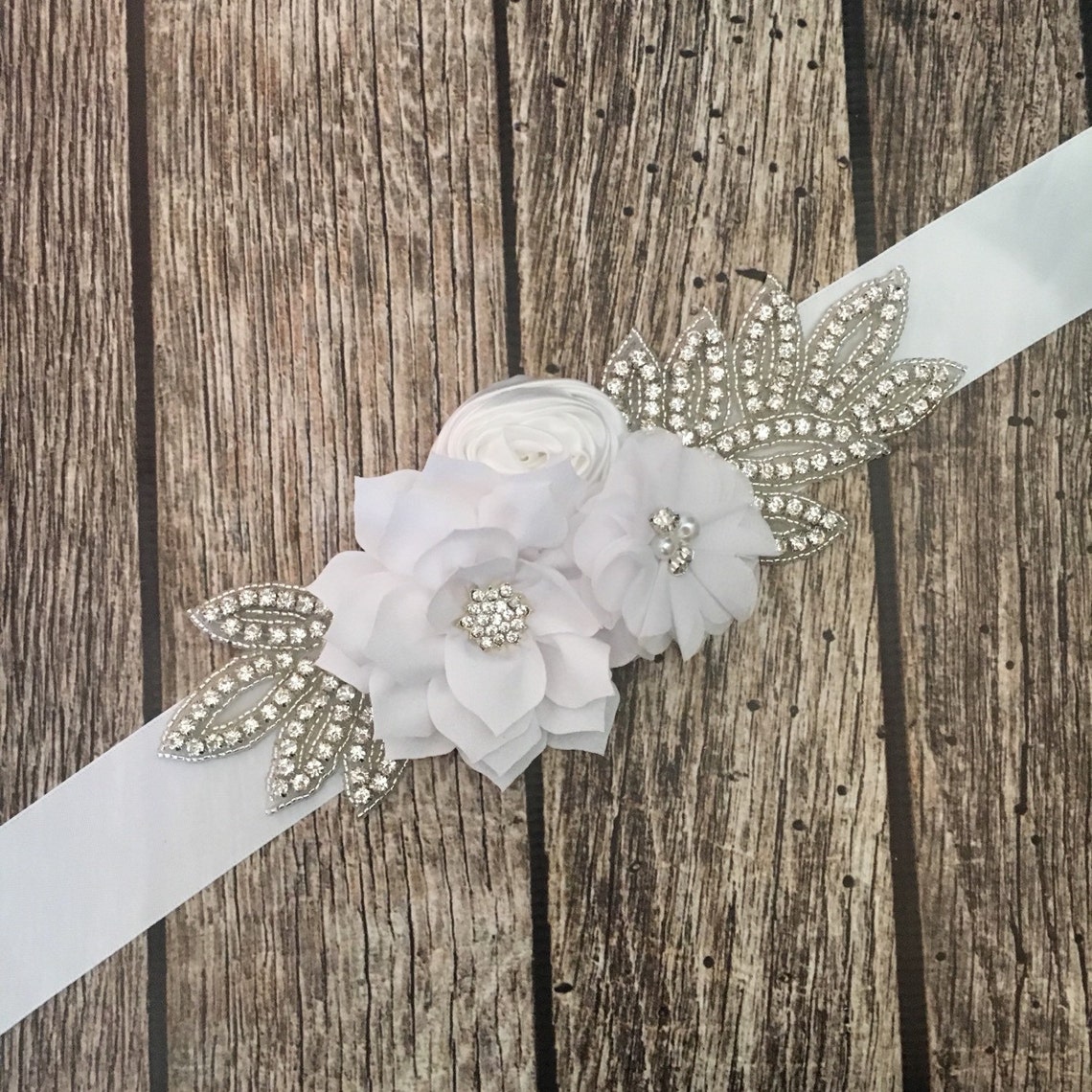 White Sash Flower Girl Sash Childrens Sash Wedding Sash - Etsy