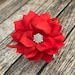 Red Headband, Christmas Headband, Poinsettia Headband, Red Poinsettia ...