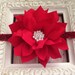 Red Headband, Christmas Headband, Poinsettia Headband, Red Poinsettia ...