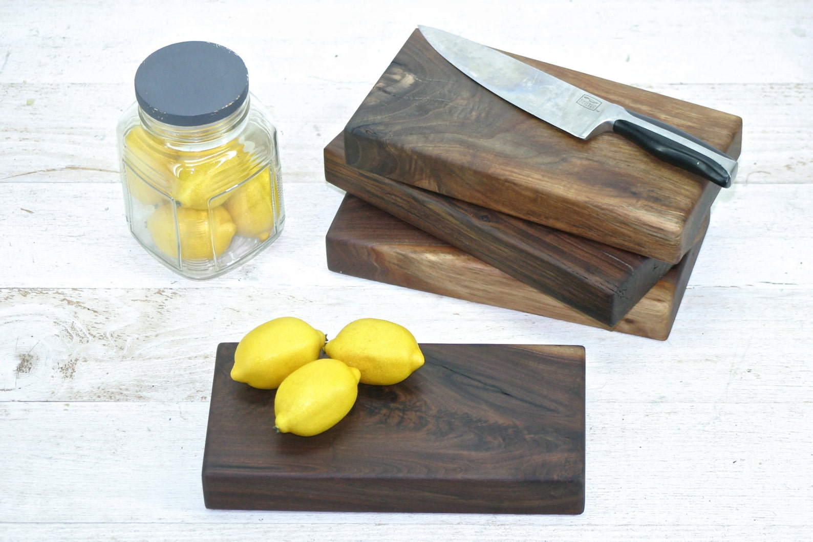 Mini Butcher Block, Salvaged Black Walnut Chopping Block, Cutting Board ...