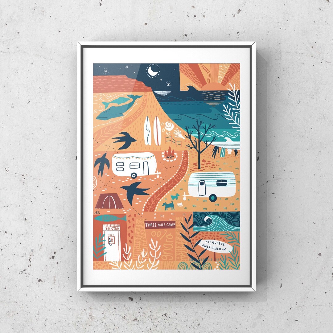 Three Mile Camp Love - A3 Print - Etsy