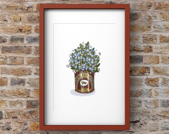 Forget Me Not A4 Print - Etsy