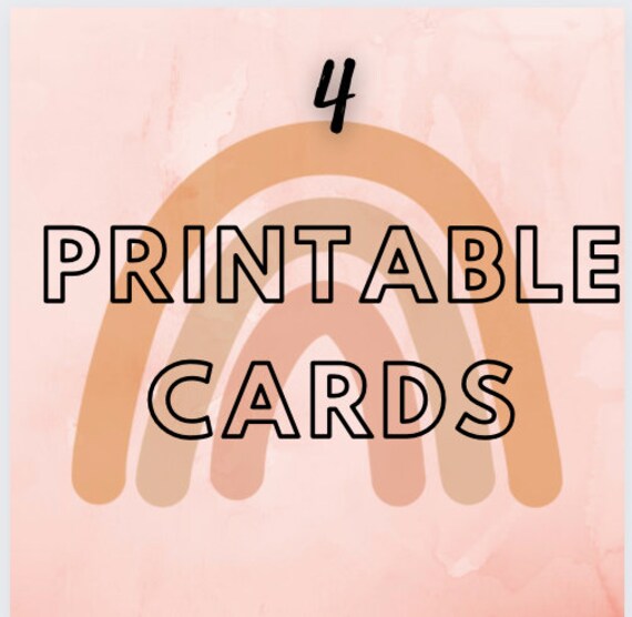 Printable One-sided Greeting Cards | Etsy