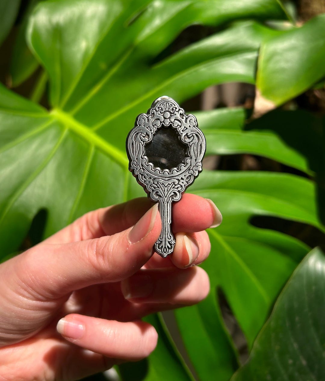 Victorian Hand Mirror Pin - Etsy