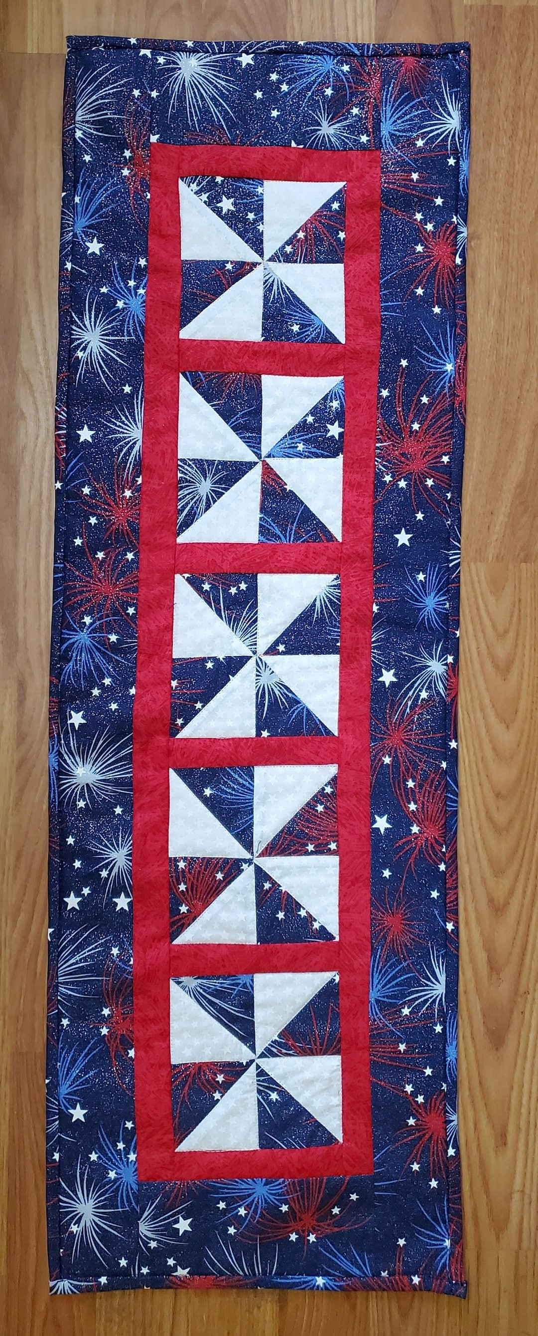Patriotic Quilted Table Runner - Etsy