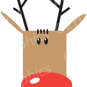 Reindeer Clipart Deer Clipart Rudolph Christmas Clipart - Etsy