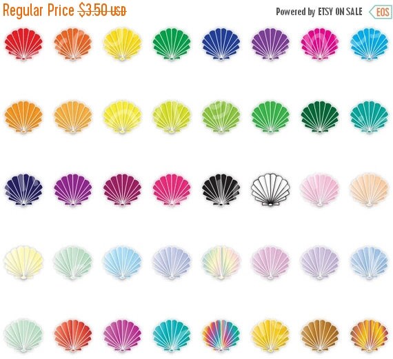 Seashell Clipart Ocean Clip Art Vector Clipart Digital | Etsy