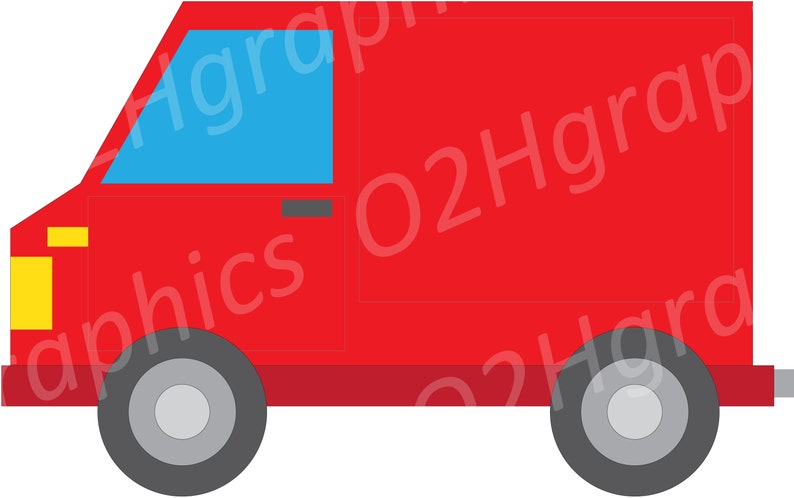 Van Clipart, Vehicle Clipart, Moving Van Clipart, Vector Clipart ...