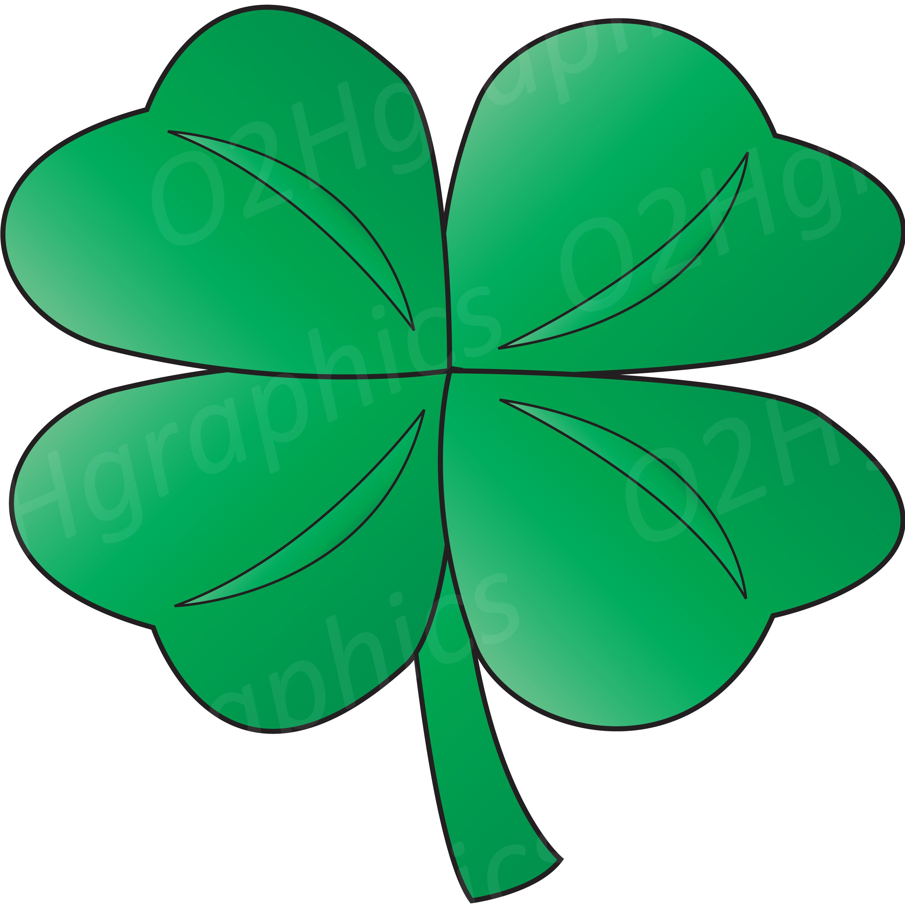 4 Leaf Clovers Clipart