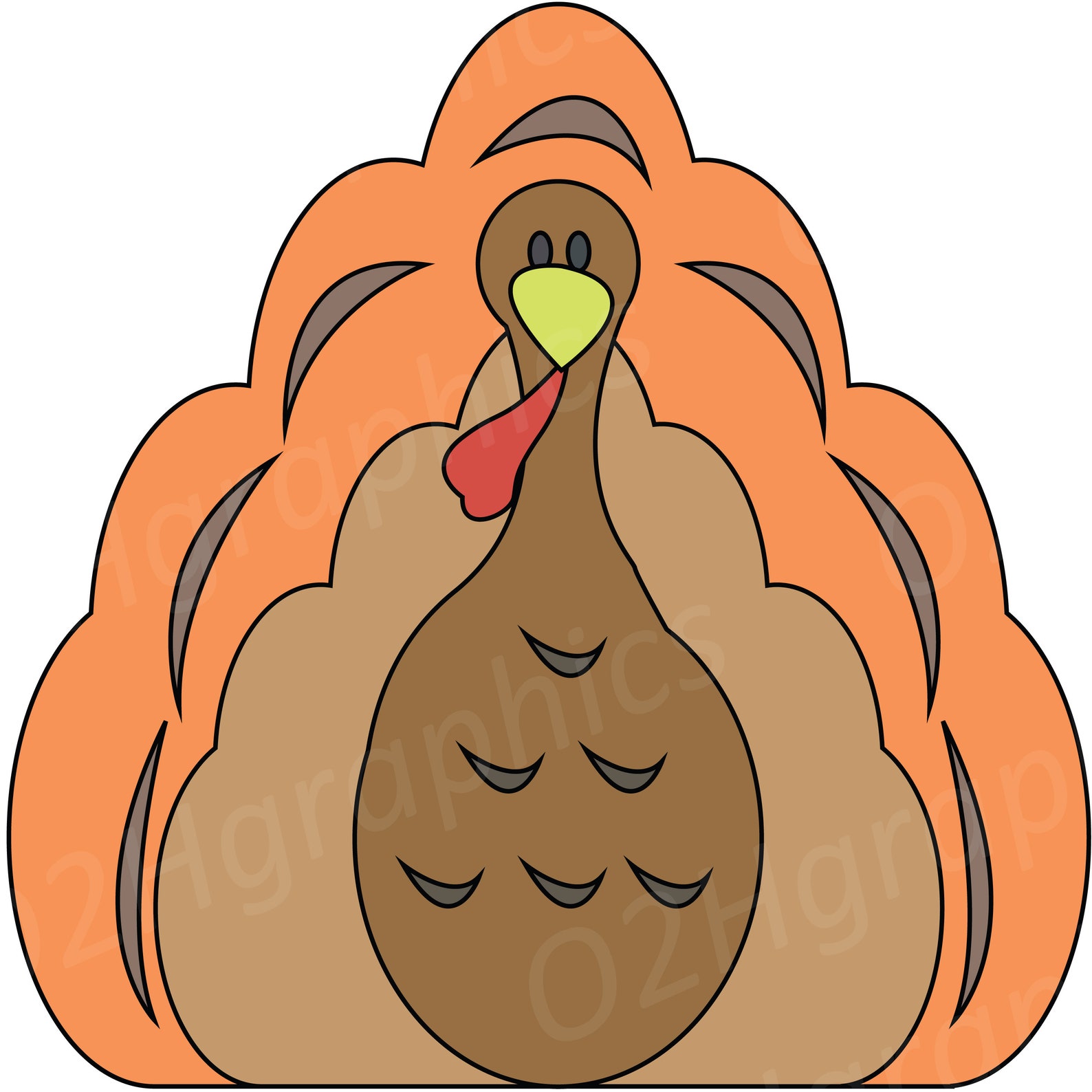 Thanksgiving Clipart, Turkey Clipart, Vector Clipart, Bird Clipart ...