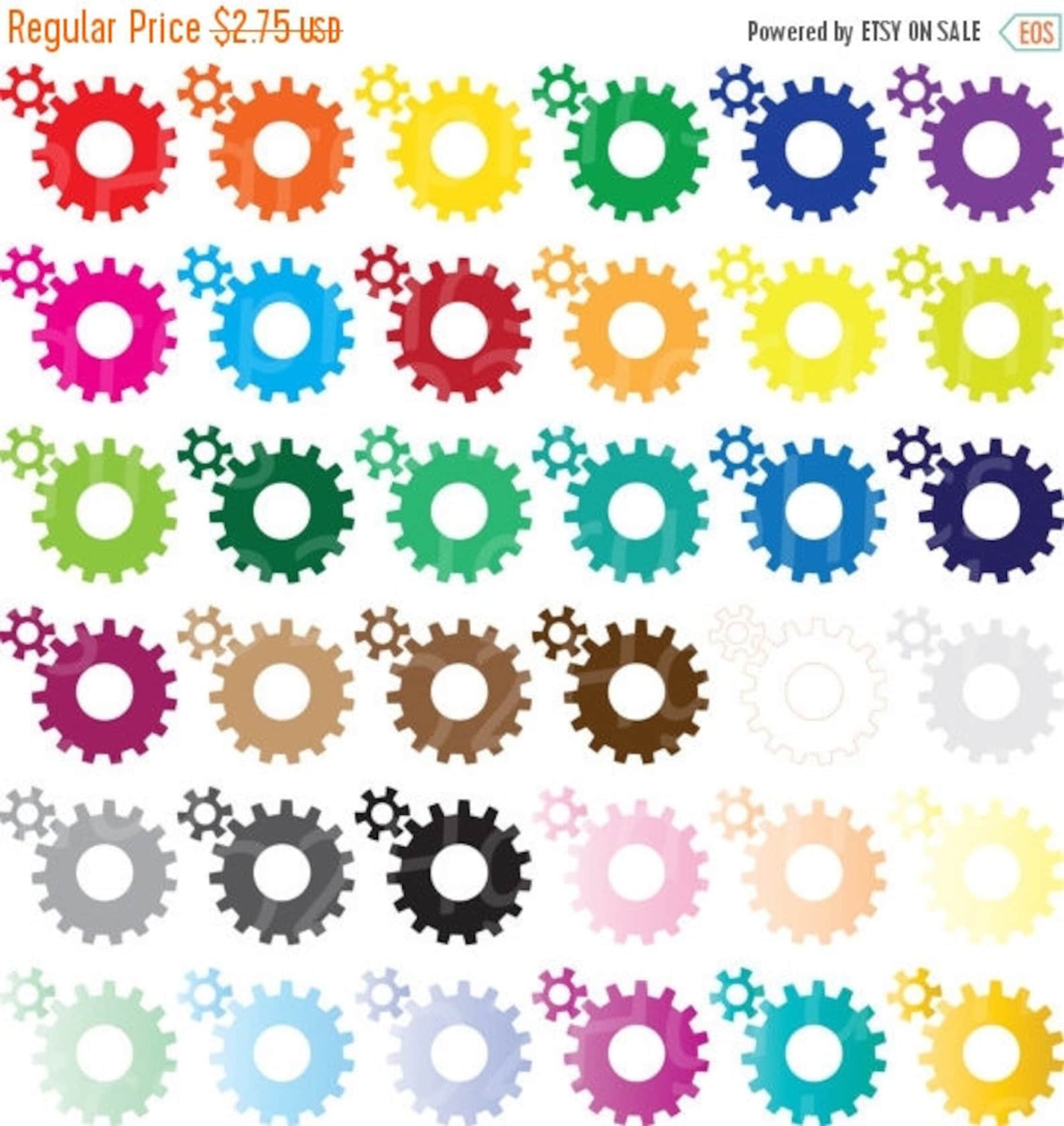 Colorful Gears Clipart, Gear Clip Art, Gears Icon, Machine Gear, Vector ...
