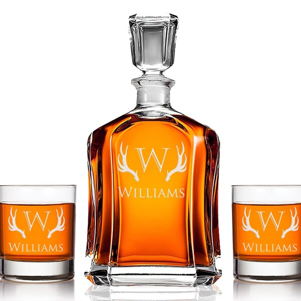 Monogram Bourbon Decanter - Etsy