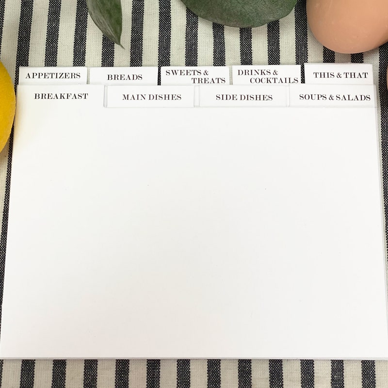 Rustic Recipe Cards - Etsy
