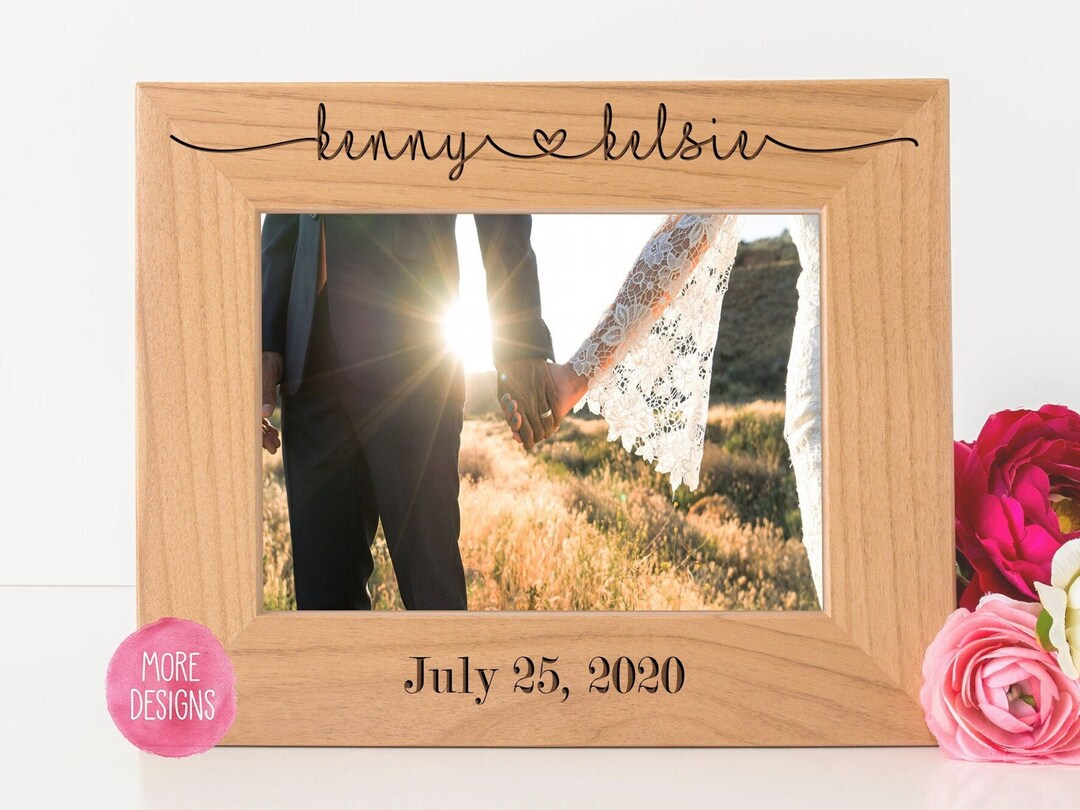 Personalized Custom Engraved Picture Frame - Wedding Gift for Couple - Etsy