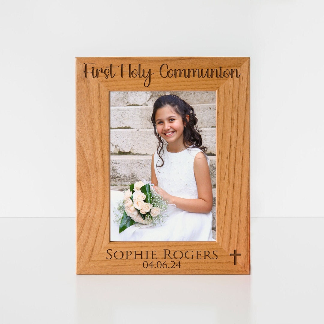 Communion Picture Frame, Personalized Gift, Religious Gifts, Catholic ...