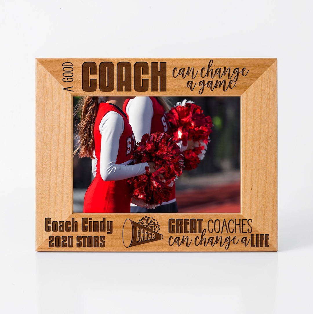 Personalized Cheer Coach Picture Frame: Custom Engraved Gift - Etsy