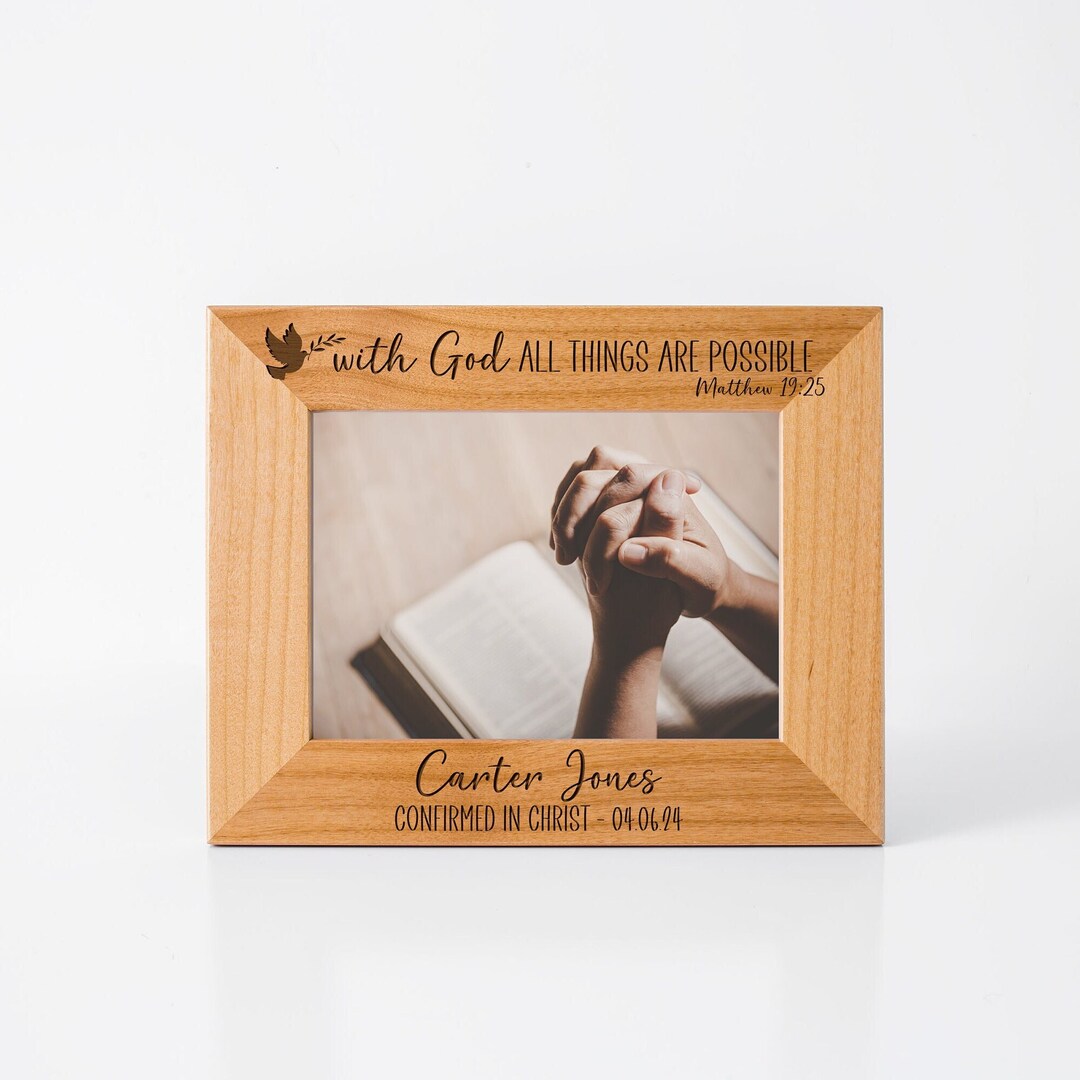 Personalized Confirmation Picture Frame: Engraved Religious Gift - Etsy