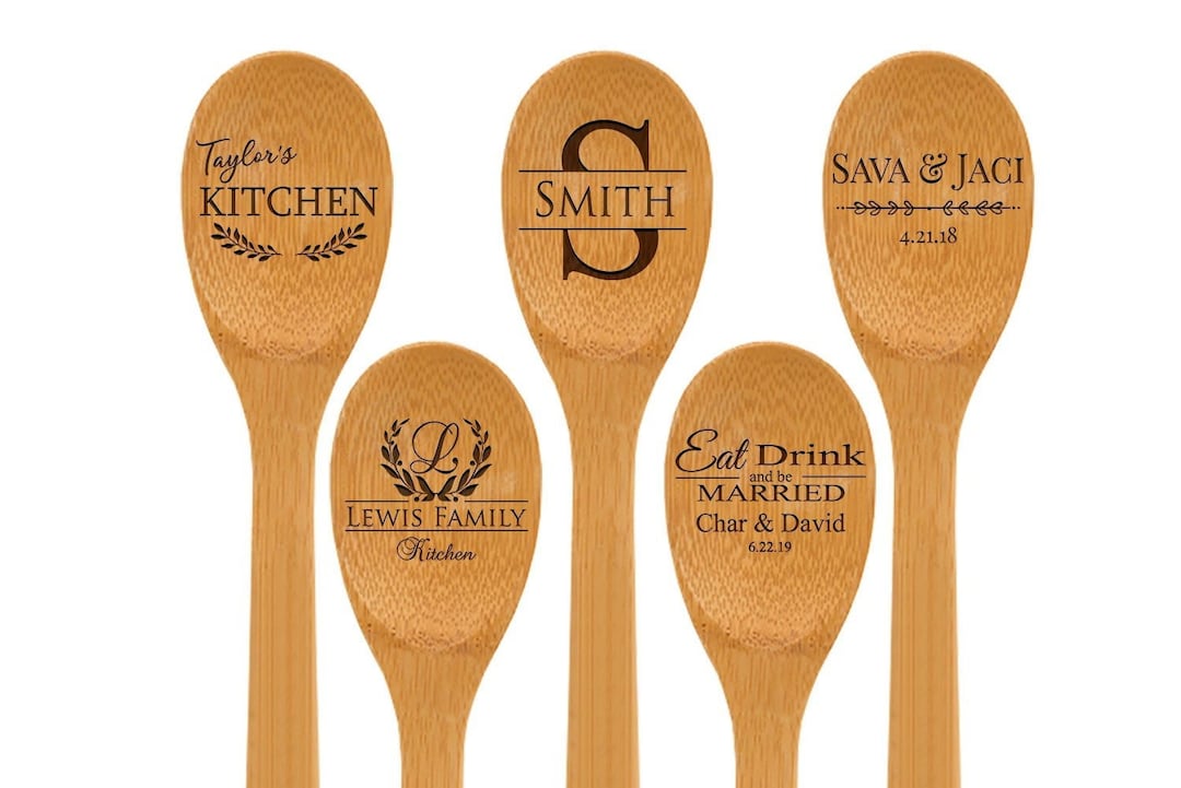 Personalized Spoon, Engraved Wooden Spoon, Baking Party Favors, Chili ...