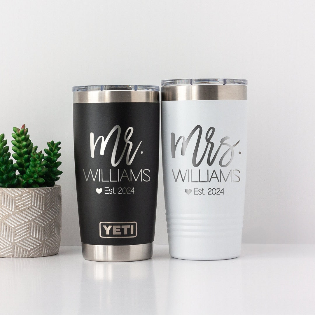 Custom Yeti® or Polar Camel Tumblers for Bride and Groom - Gifts for ...