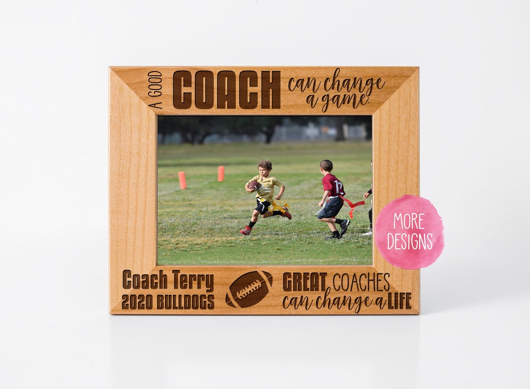 Personalized Picture Frame Football Coach Gift, Ships Fast - Etsy