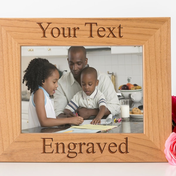 Engraved Wood Frame - Etsy