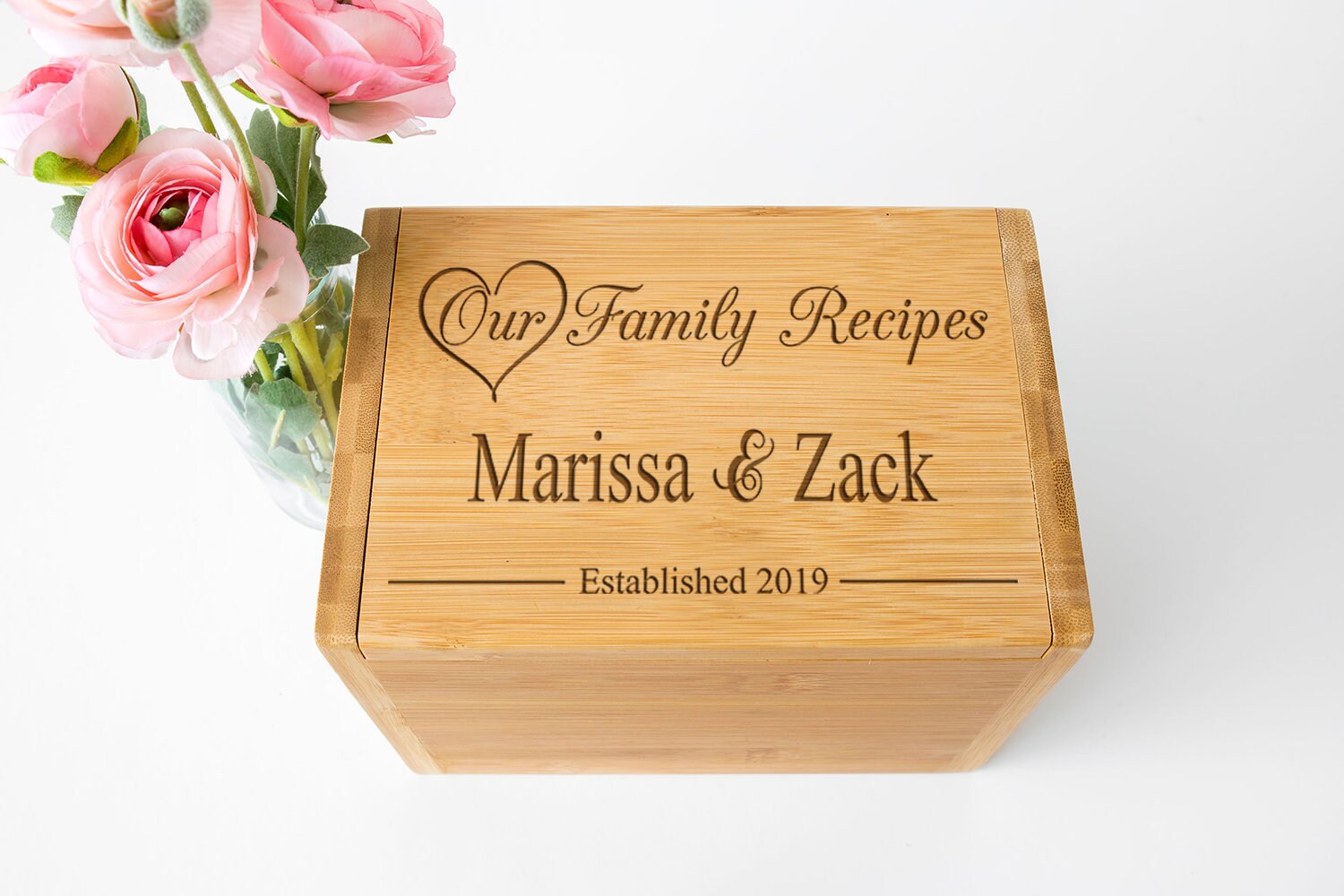 Custom Recipe Box Personalized Recipe Box Wedding Gifts | Etsy