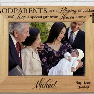 Personalized Godparent Picture Frame: Engraved Godmother Frame ...