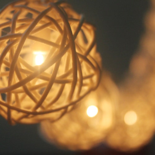 White Cotton Ball String Lights for Party Partio Party - Etsy