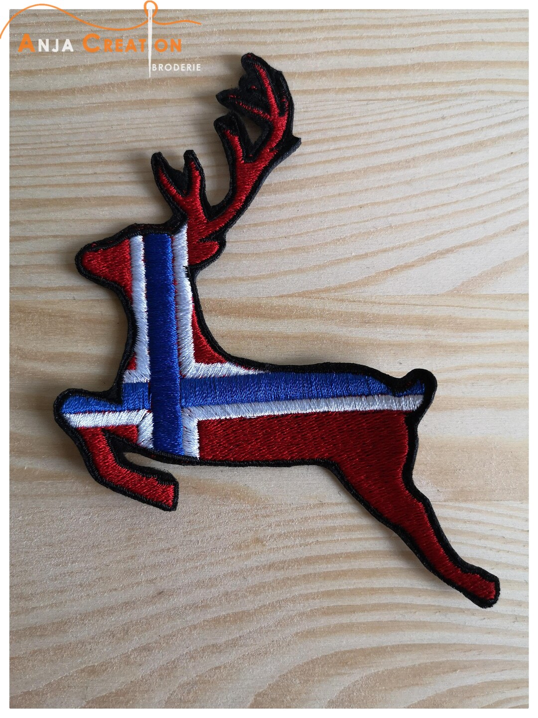 Thermo-adhesive Patch to Sew or Glue Reindeer Country Flag Norway for ...