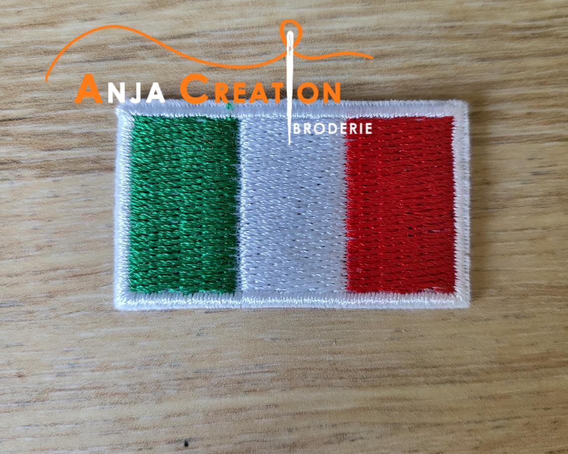 Iron-on Patch, Sew-on or Stick-on Patch, Italian Flag, 4 Cm, for ...