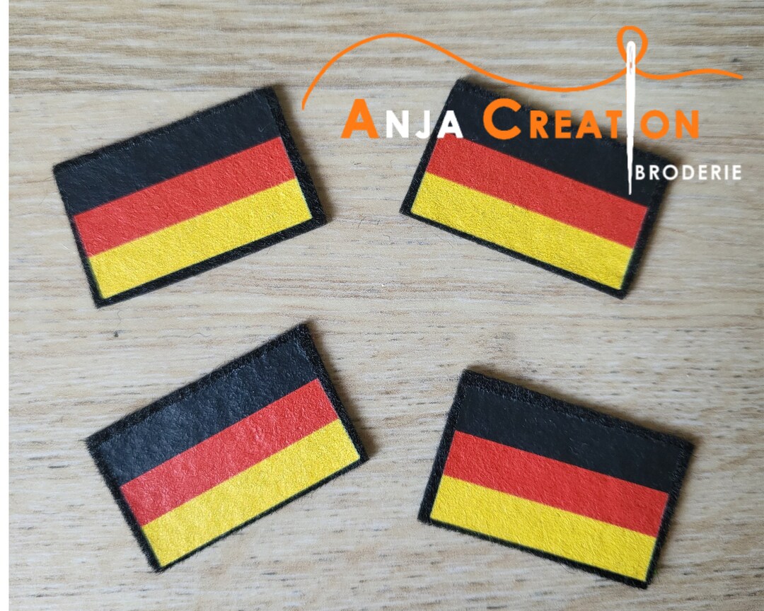 Small Germany Flag Iron-on Patch Badge Made in France Personalization ...
