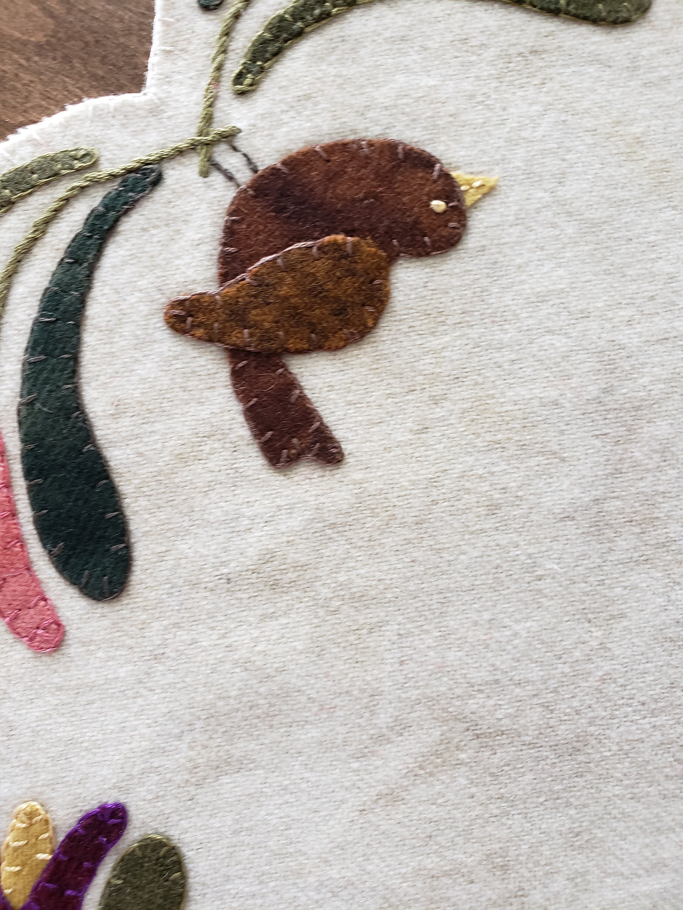 Birds of a Feather Wool Mat - Handmade - - Hand Dyed Wool - FREE ...