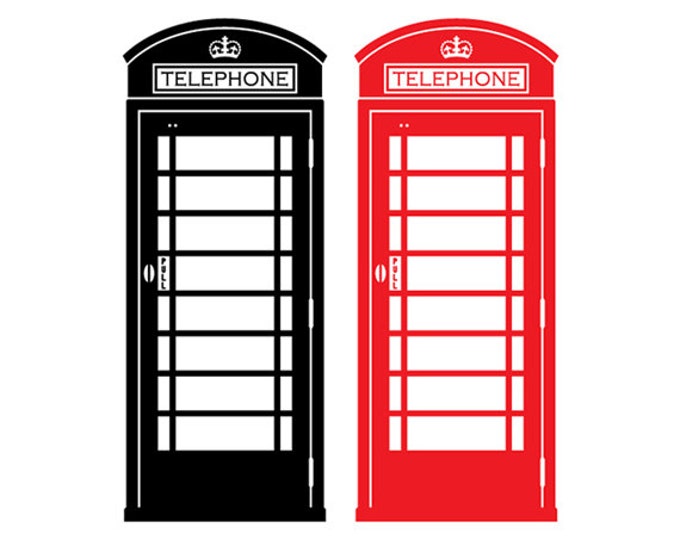 Telephone Box (black and Red) - Etsy