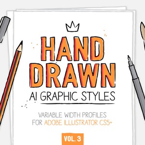 AI hand drawn styles & brushes vol.3 | Etsy