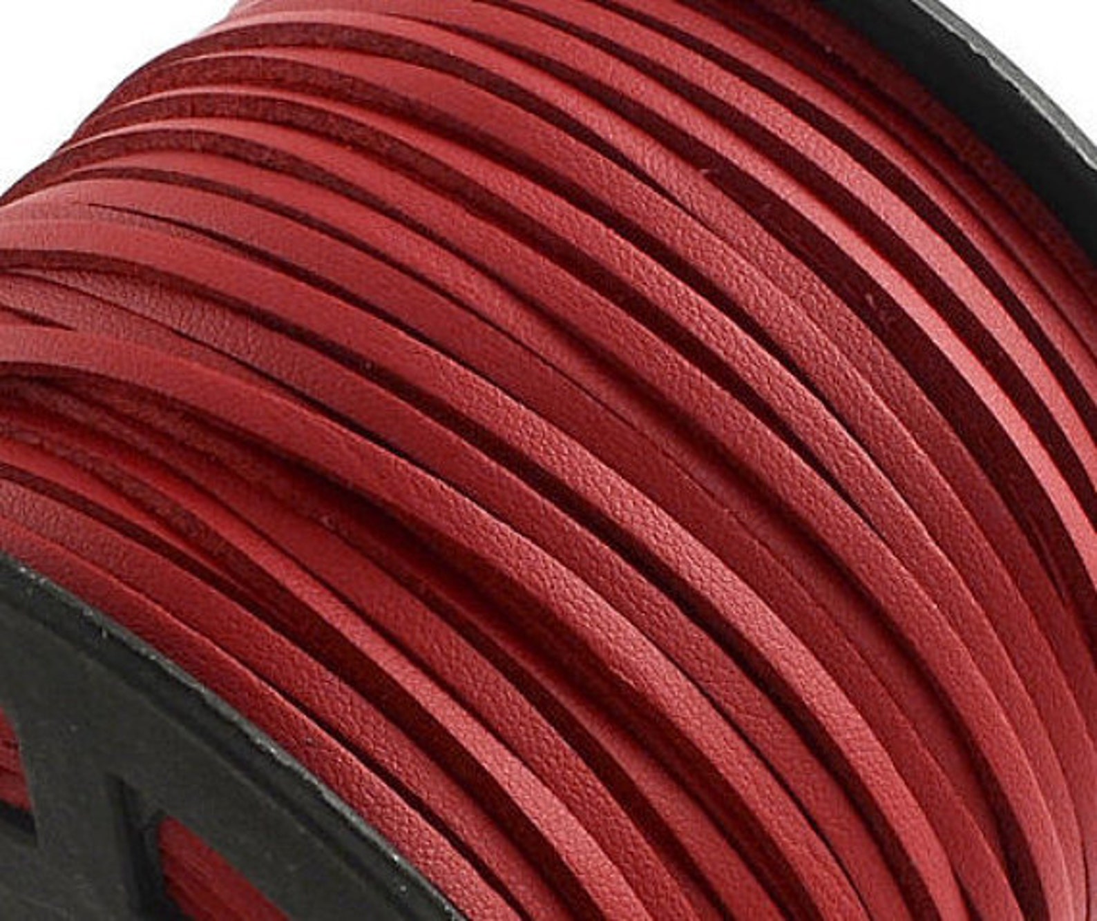 20yds Dark Red Faux Leather Cord,3mmx1.5mm,bracelet Making Supplies ...