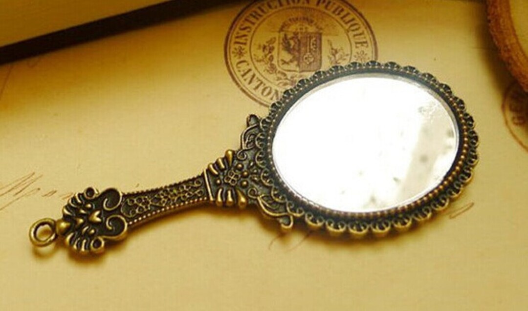 Wholesale-20pcs Antique Bronze Traditional Chinese Handheld Mirror ...
