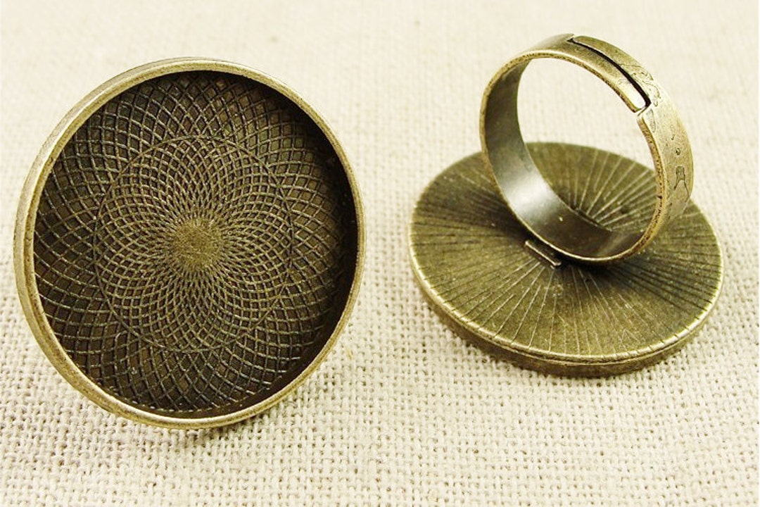 Wholesale 20pcs Fashion Vintage Adjustable Ring Bases Blanks 25mm ...