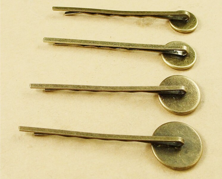 Wholesale 100pcs Antique Bronze Clips, 25mm Cabochon/cameo Base ...