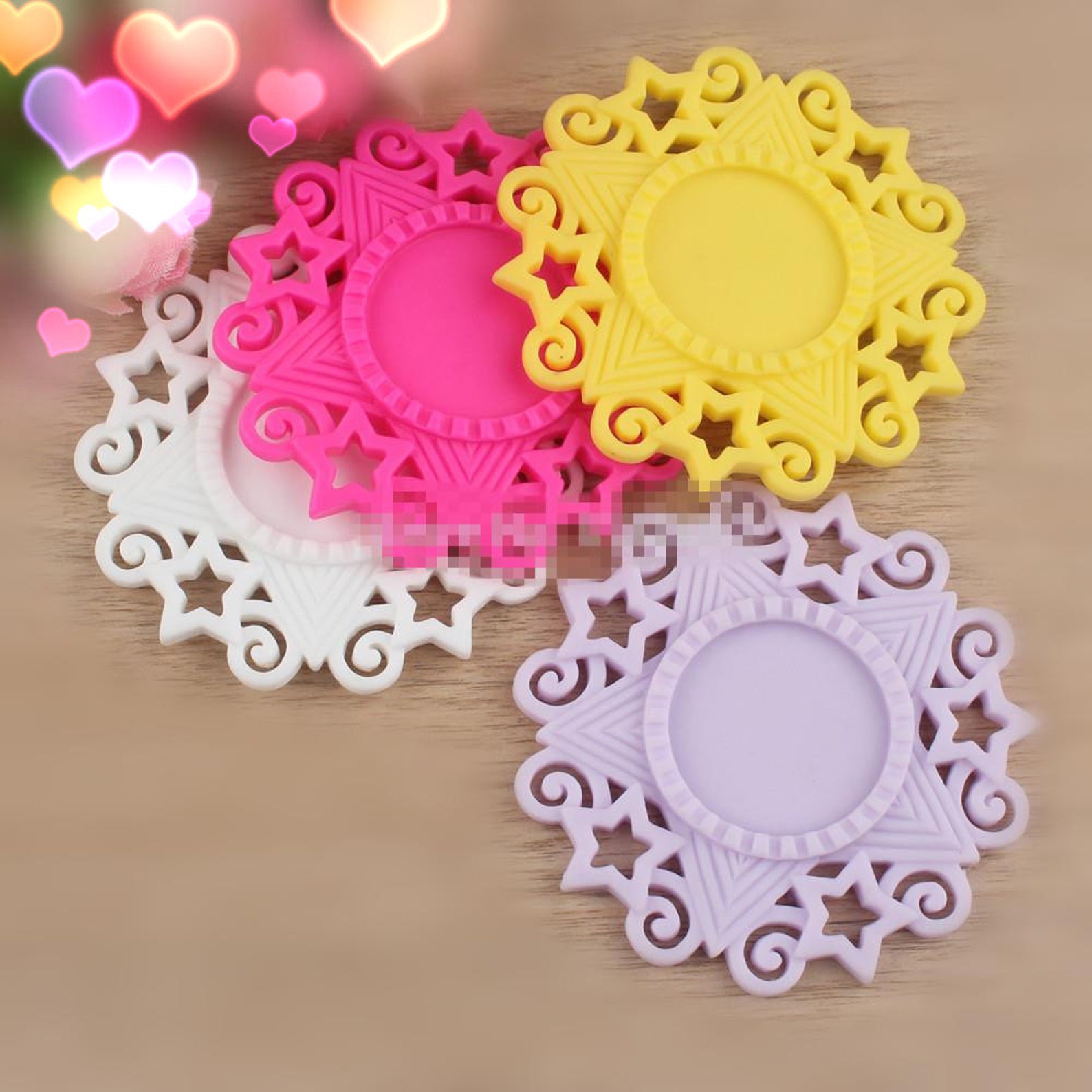 Wholesale 20pcs 6 Colors High Quality Vintage Resin Star Accessories ...