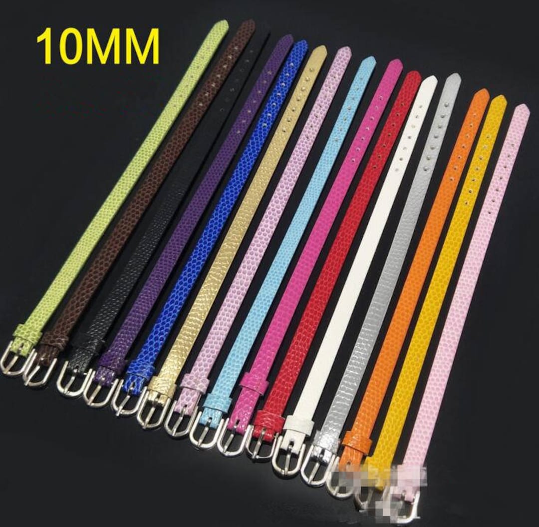 Wholesale 50pcs Adjustable Snake Strap Blank Faux Leather Bracelet ...