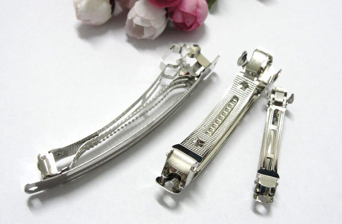 Wholesale 50pcs Silver Hair clips51x5mm Silver Barrette | Etsy
