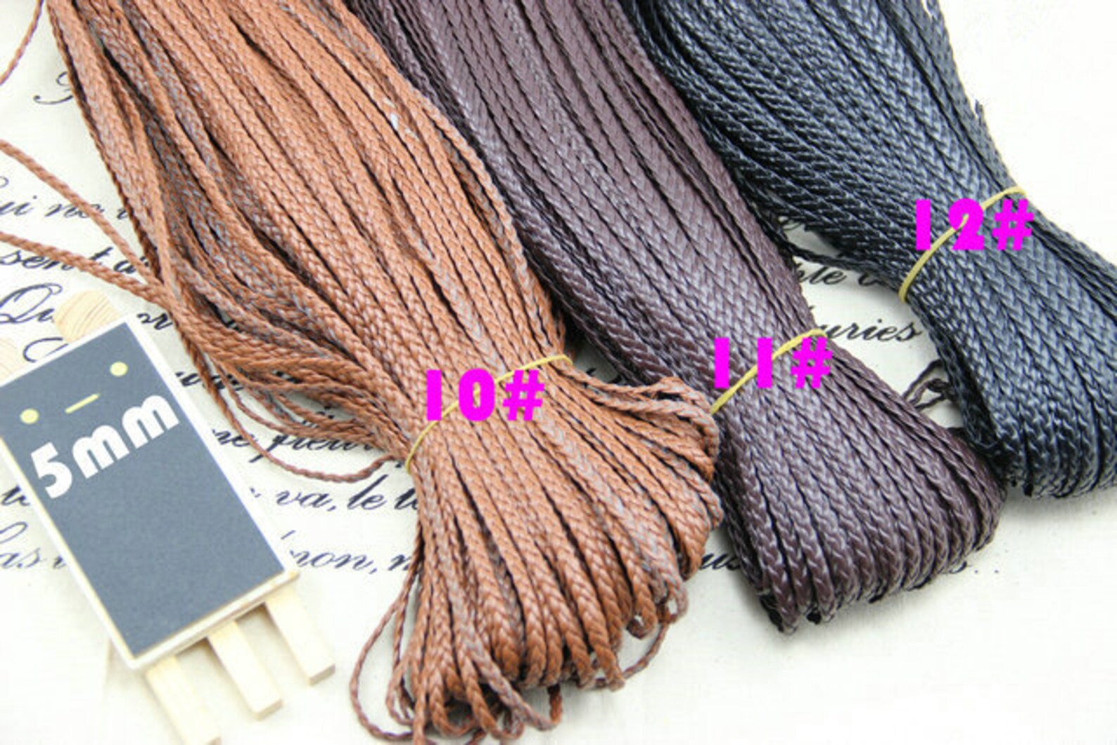 10yds 5mm Wide Black Flat Faux Braid Leather Cord Bracelet - Etsy