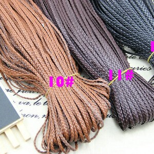10yds 5mm Wide Black Flat Faux Braid Leather Cord, Bracelet Cord, DIY ...