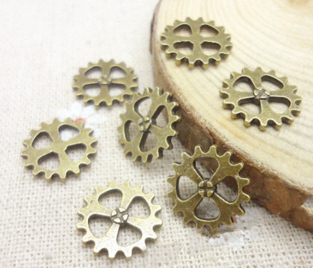 Venta al por mayor 100pcs 14mm Tono de plata antiguo / Bronce antiguo ...