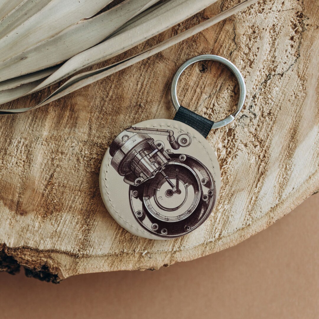 Transmission Round Keychain Car Parts Key Ring Unique Round Keychain - Etsy