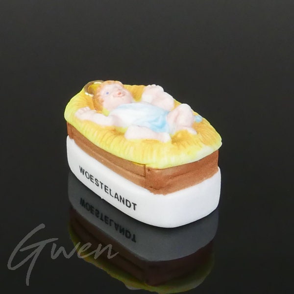 Vintage Miniature Figurine French Feve, Nativity Crib Figure, Baby ...