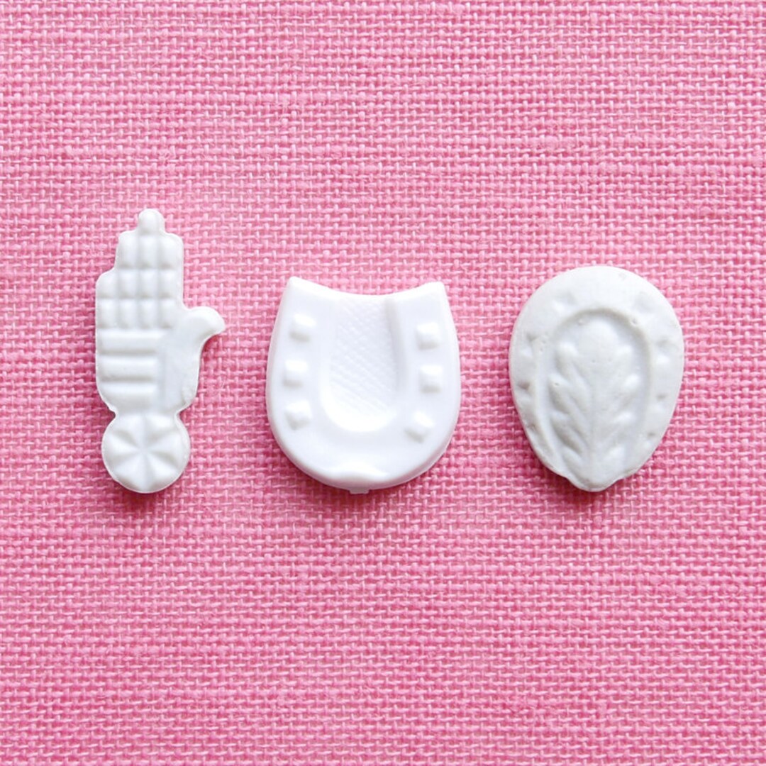 Antique Miniature Figurine French Feve, Set of 3 Lucky Charm, Bisque ...