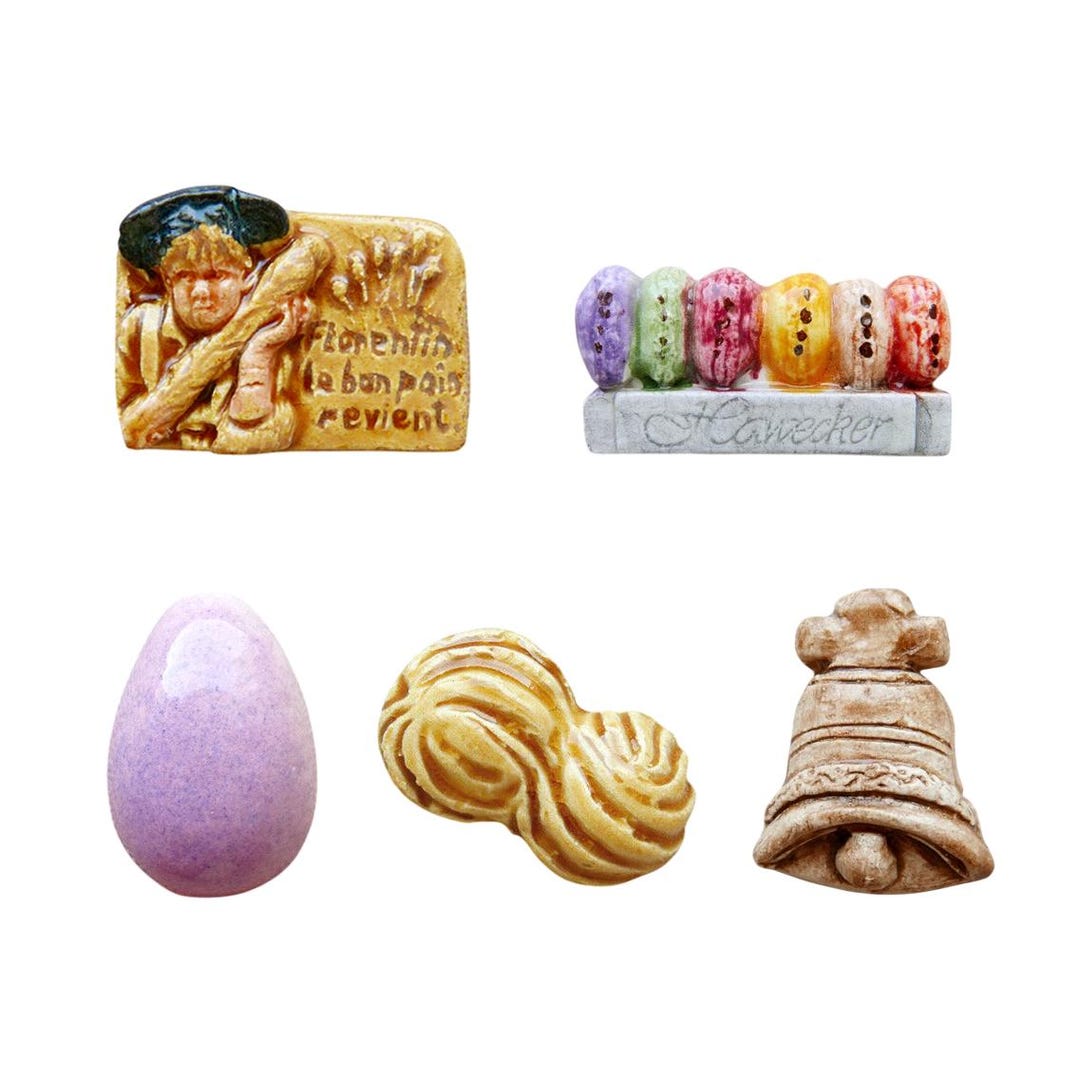 Vintage Ceramic French Feve: Bakery Figurine, Pastry Dessert, Macaron ...