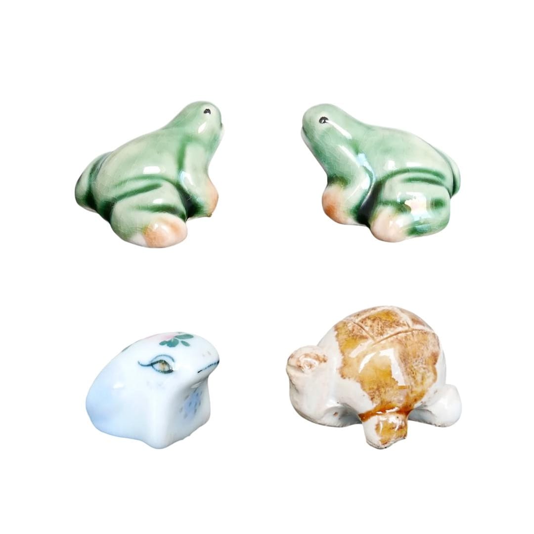 Vintage French Ceramic Feve: Animal Figurine, Frog, Toad, Turtle ...