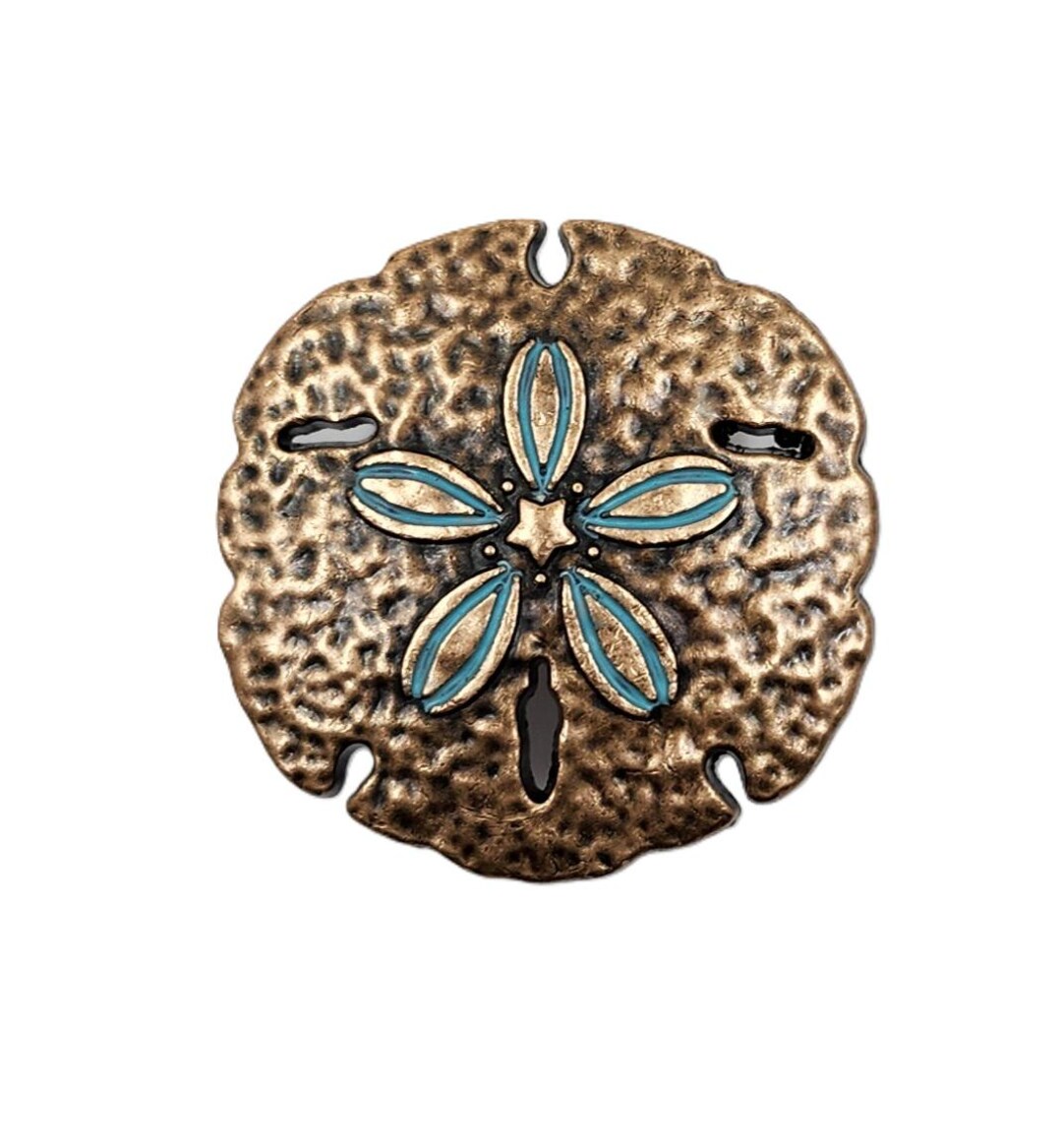 Sand Dollar Cabinet Knob Door Drawer Pull Nautical Coastal Ocean Beach Home Kitchen Decor Copper ...